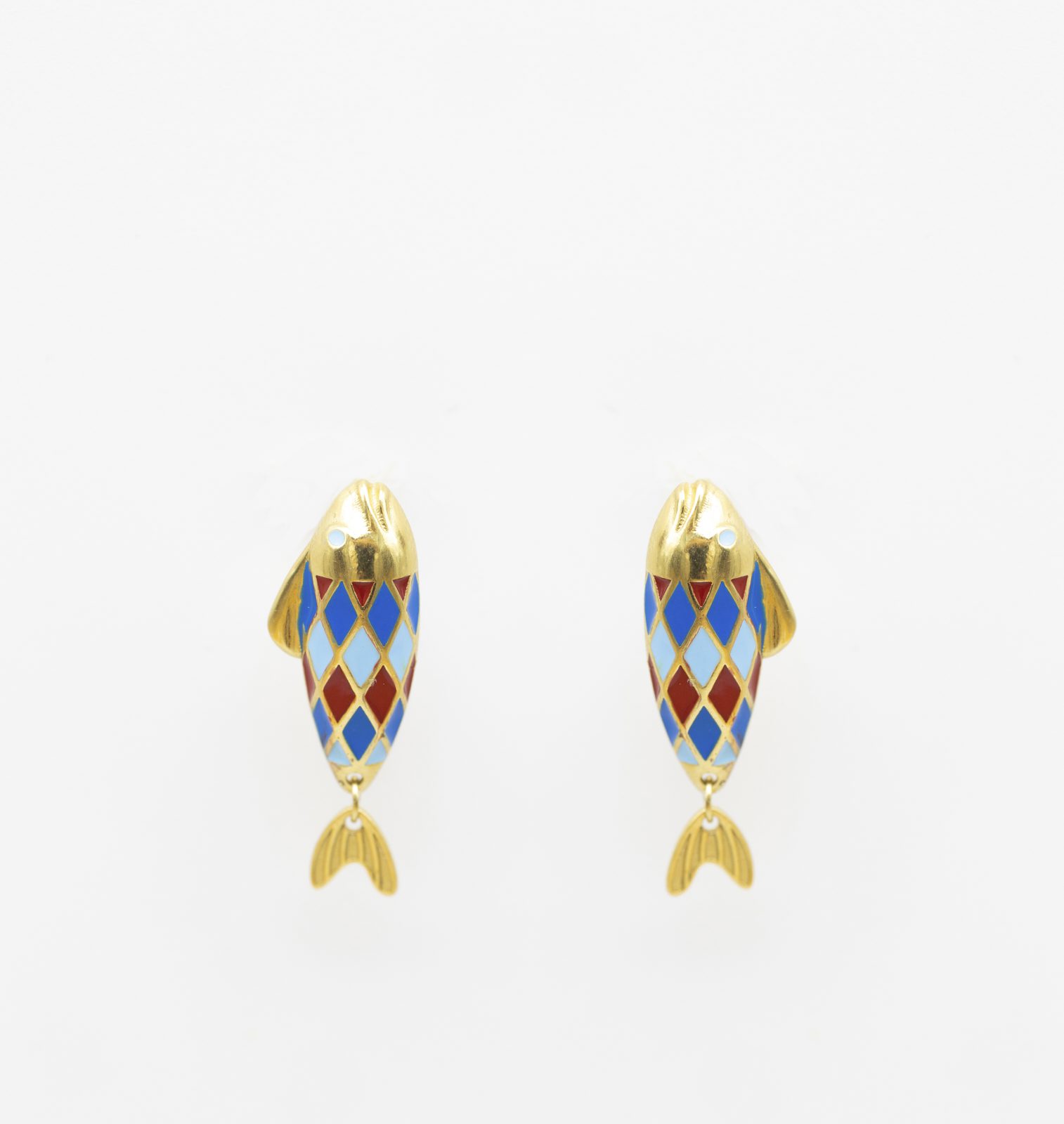 Pez joya azul - Pendientes de Metacrilato