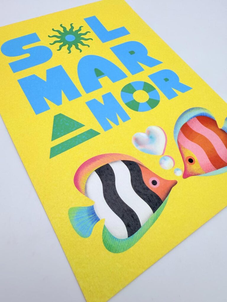 Lamina Sol, mar y amor - Pendientes de Metacrilato